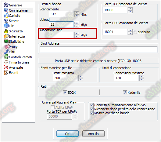 Configurazione Amule - emuleaiutoonline